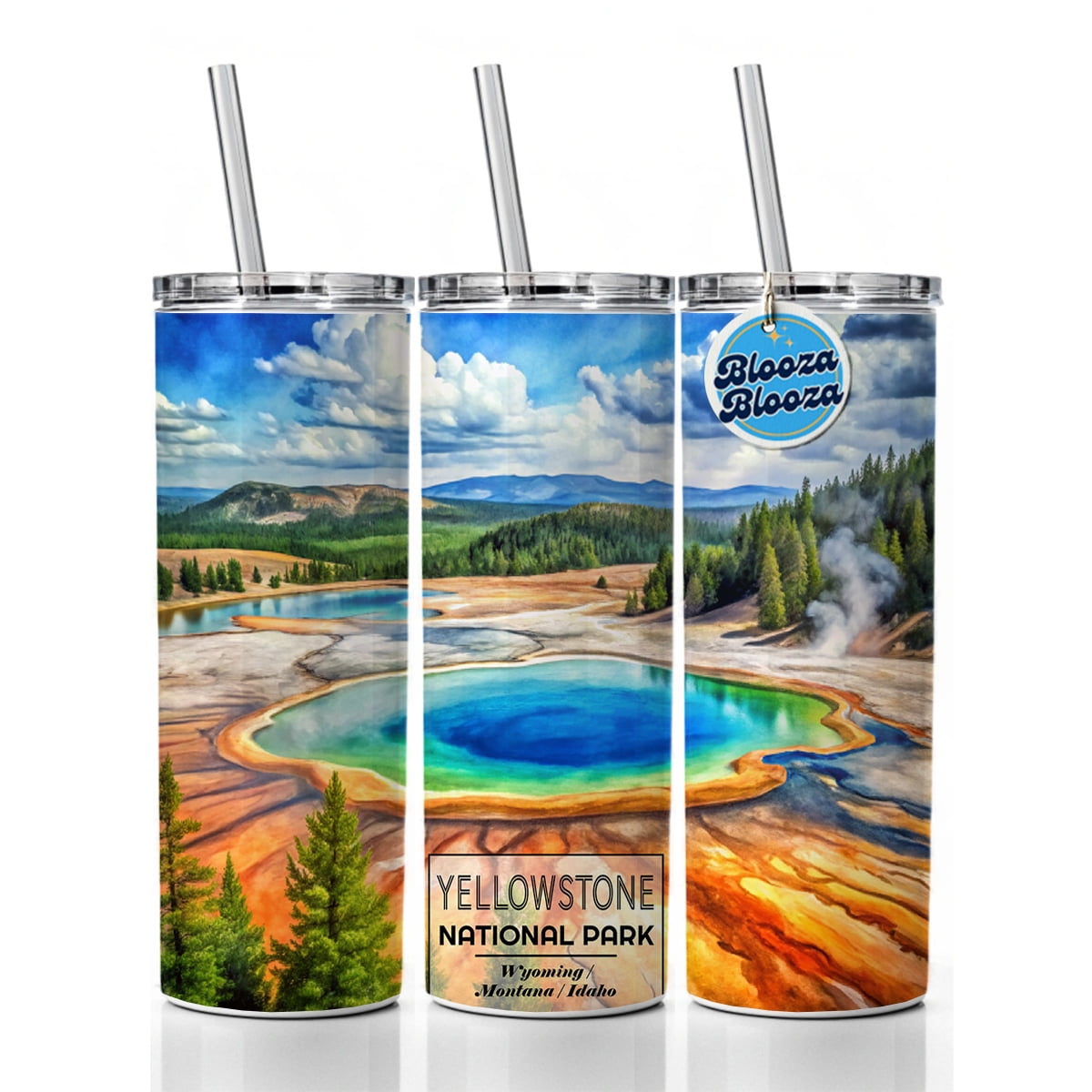 Yellowstone National Park Wyoming Montana Watercolor 20oz Insulated ...