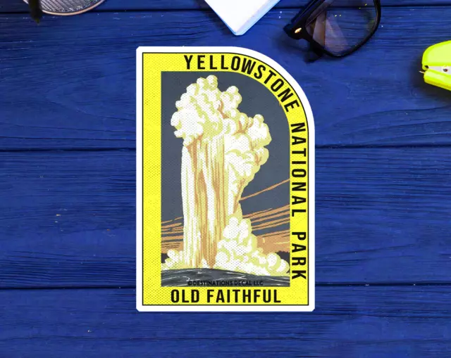 Yellowstone National Park Wyoming Sticker Decal Old Faithful Sticker ...