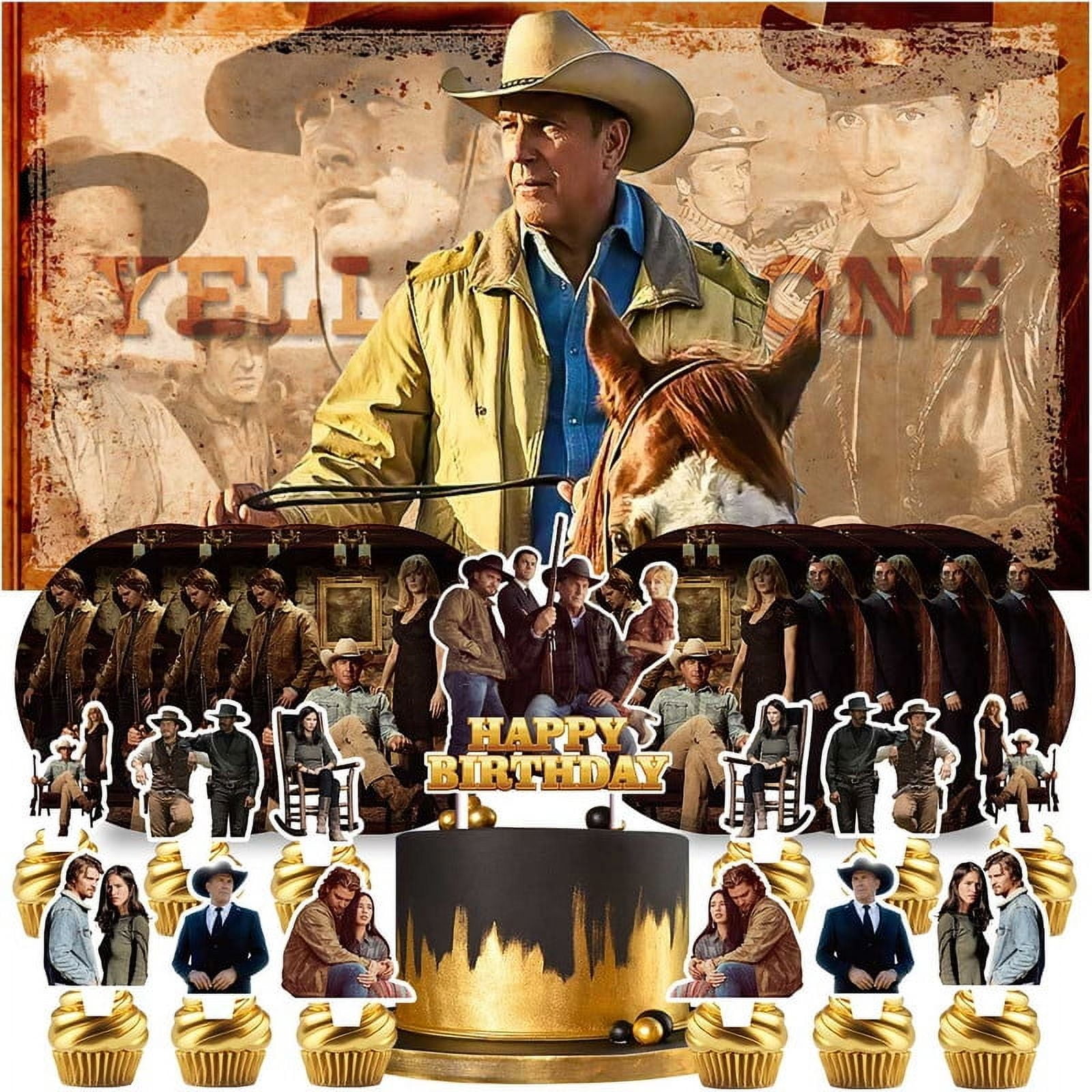 Yellowstone Party Supplies Decor Backdrop Plates Background Cake Topper ...