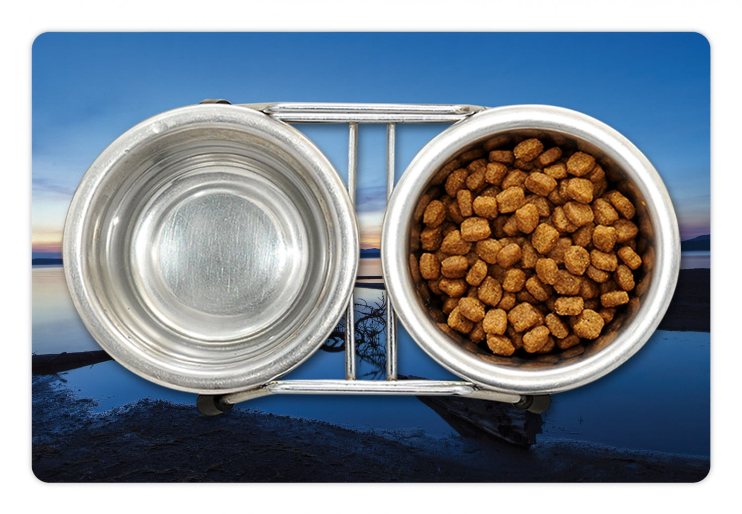 Yellowstone Pet Mat for Food and Water, Lake Horizon Clear Sky Mother ...