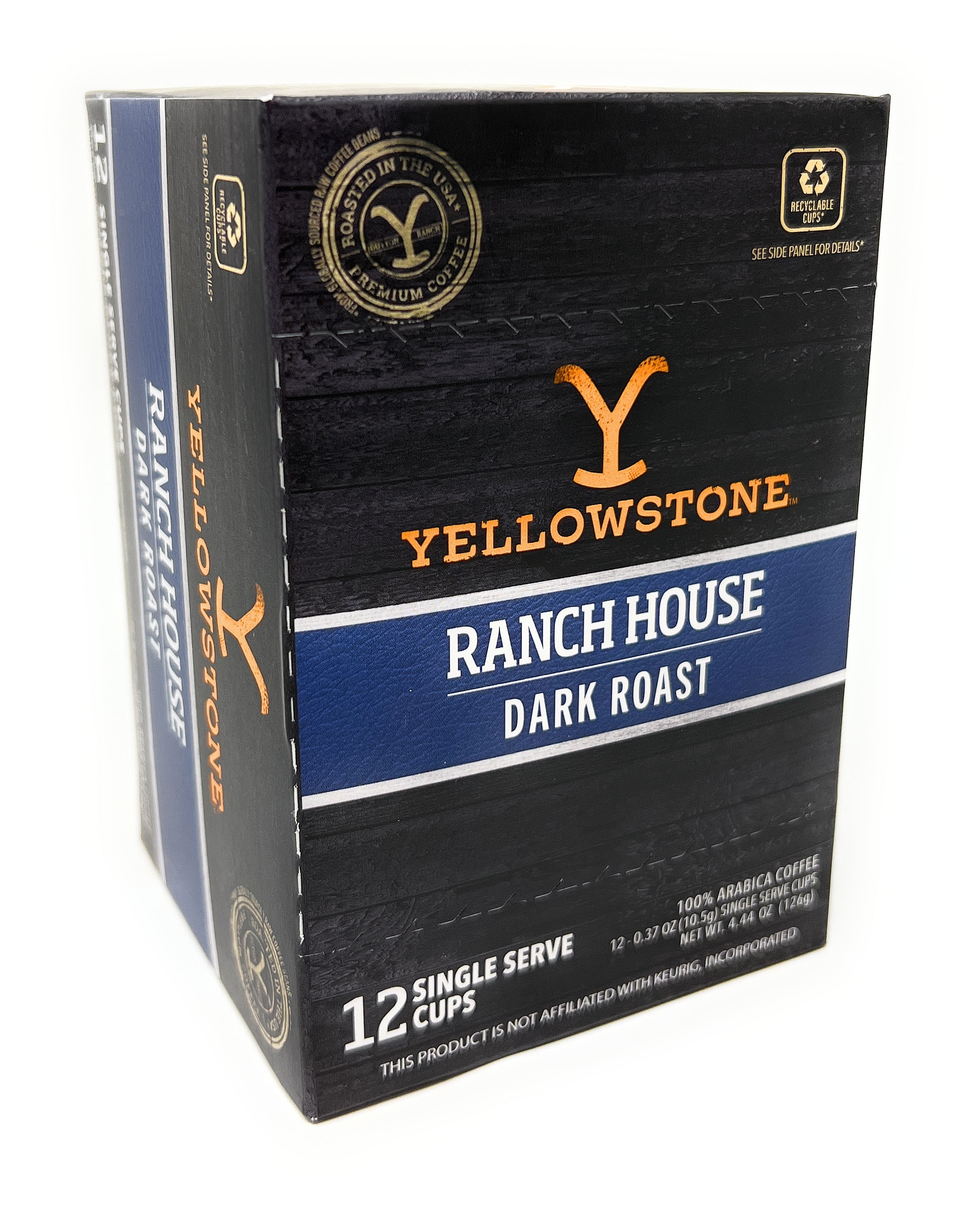 Yellowstone Ranch House Dark Roast Coffee K-Cups - 12 pods - Walmart.com