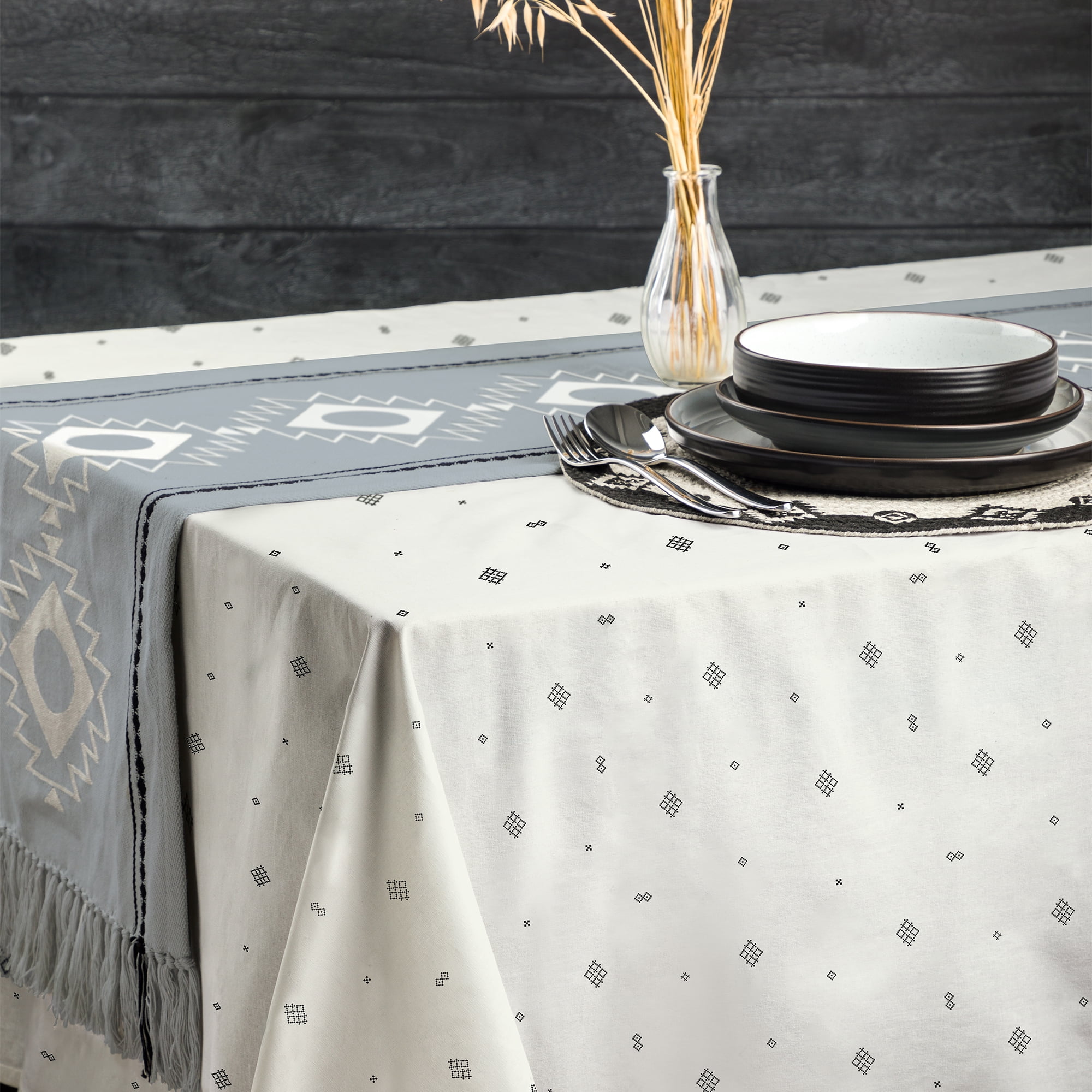 Yellowstone Rectangle Tablecloth 84 Inch Beth Collection Rustic ...