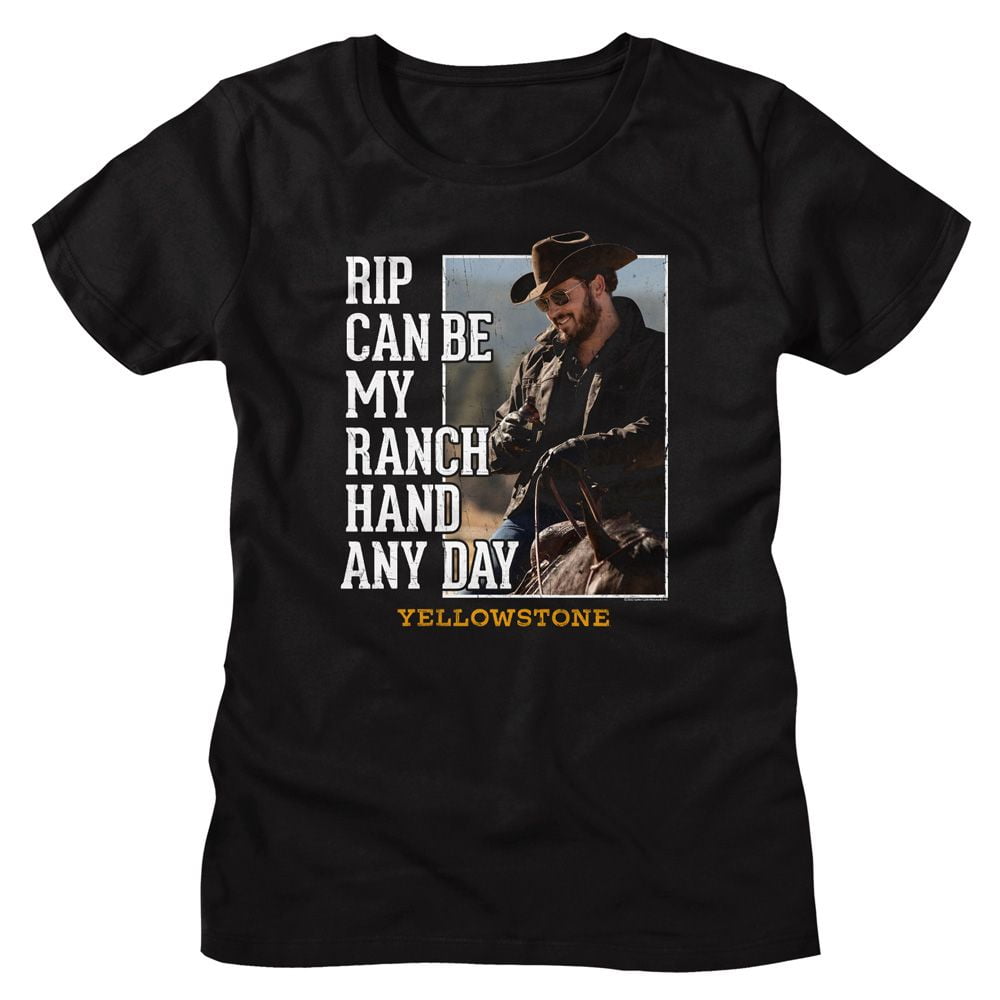 Official Yellowstone Rip Graphic Women's T-Shirt, Lightweight Fine ...