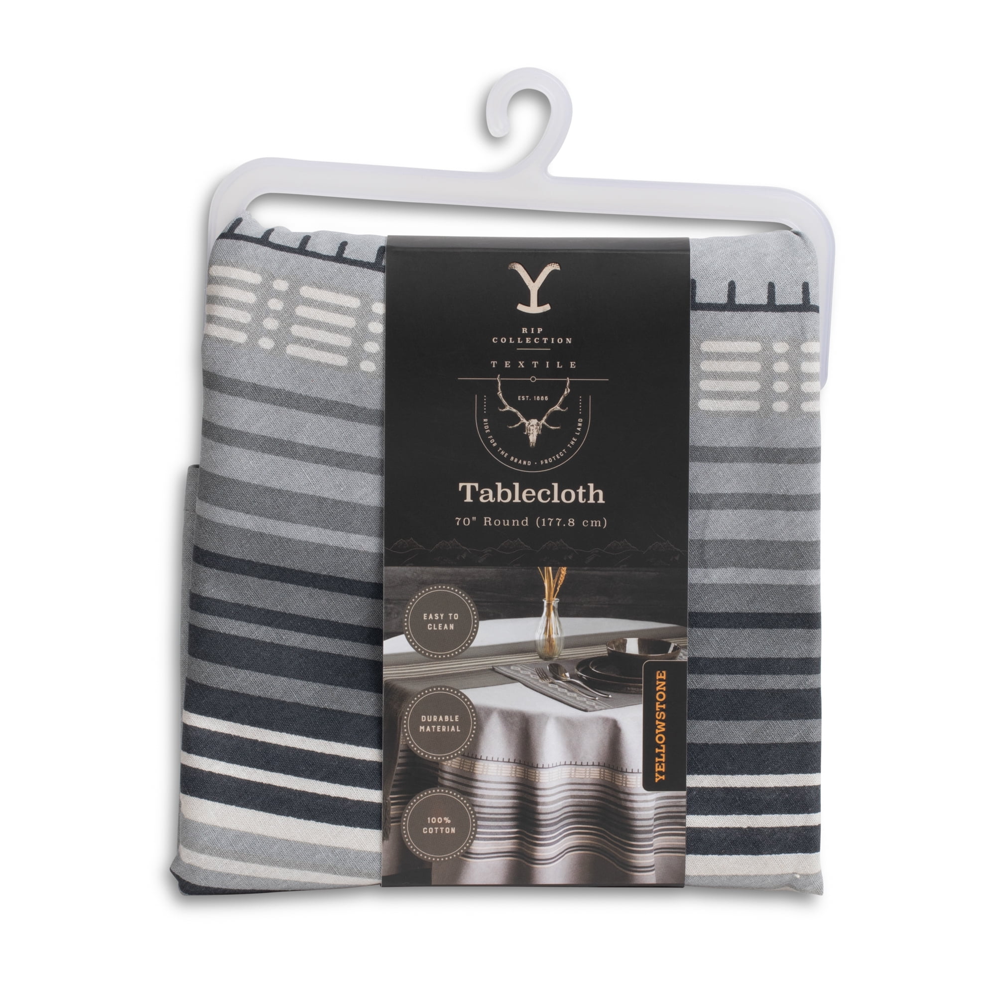 Yellowstone Round Tablecloth 70", Rip Collection - Walmart.com