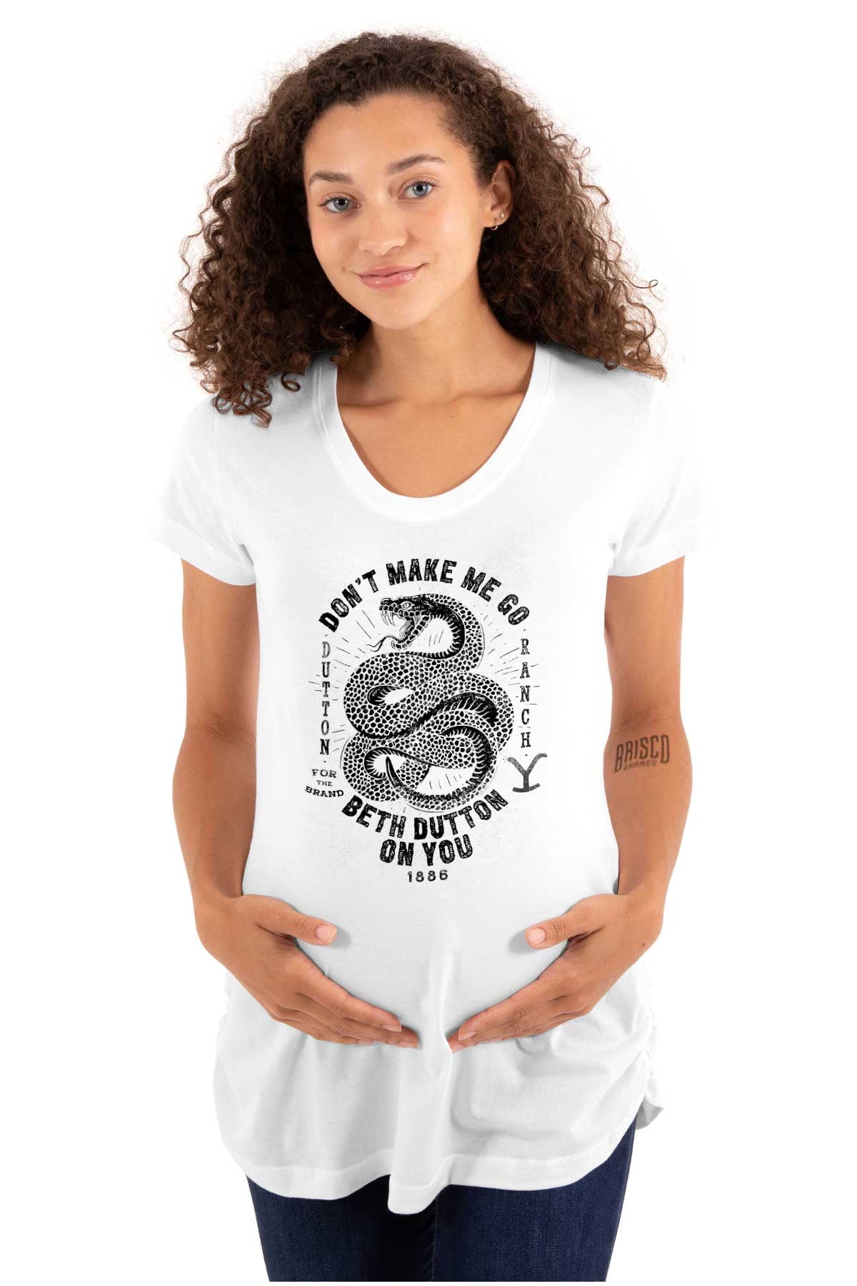 Yellowstone Snake Beth Dutton On You Women's Maternity T Shirt Tee Brisco Brands S - Walmart.com