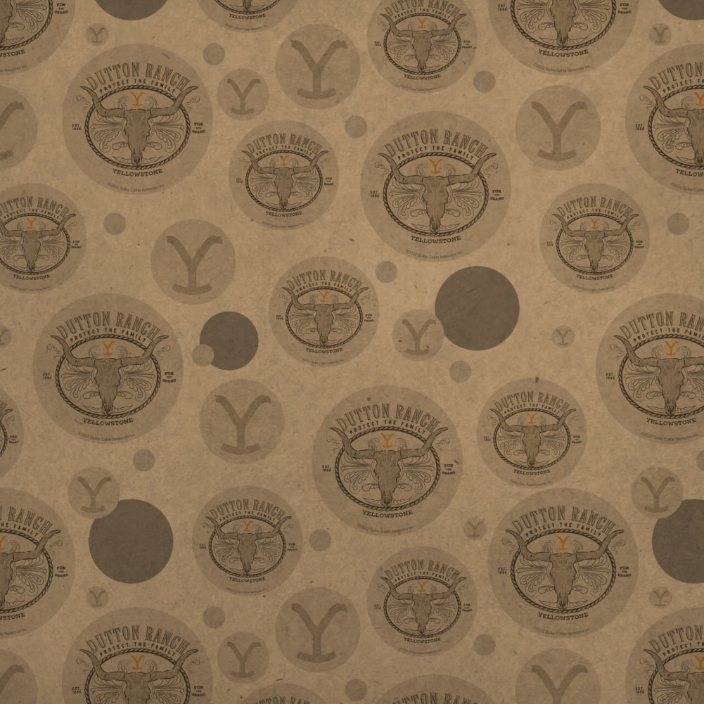 Yellowstone TV Show Badge Premium Kraft Gift Wrap Wrapping Paper Roll ...