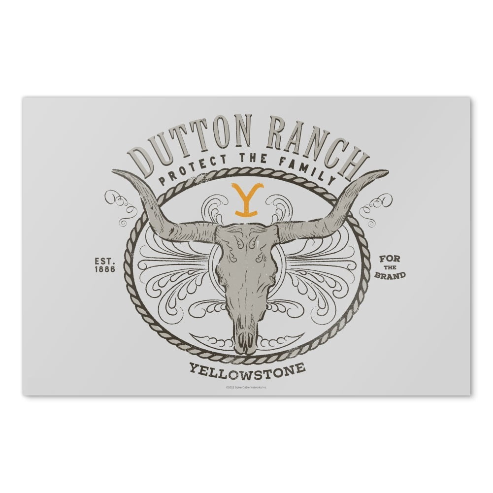 Yellowstone TV Show Badge Wall Art Picture Paper Poster Décor Home ...