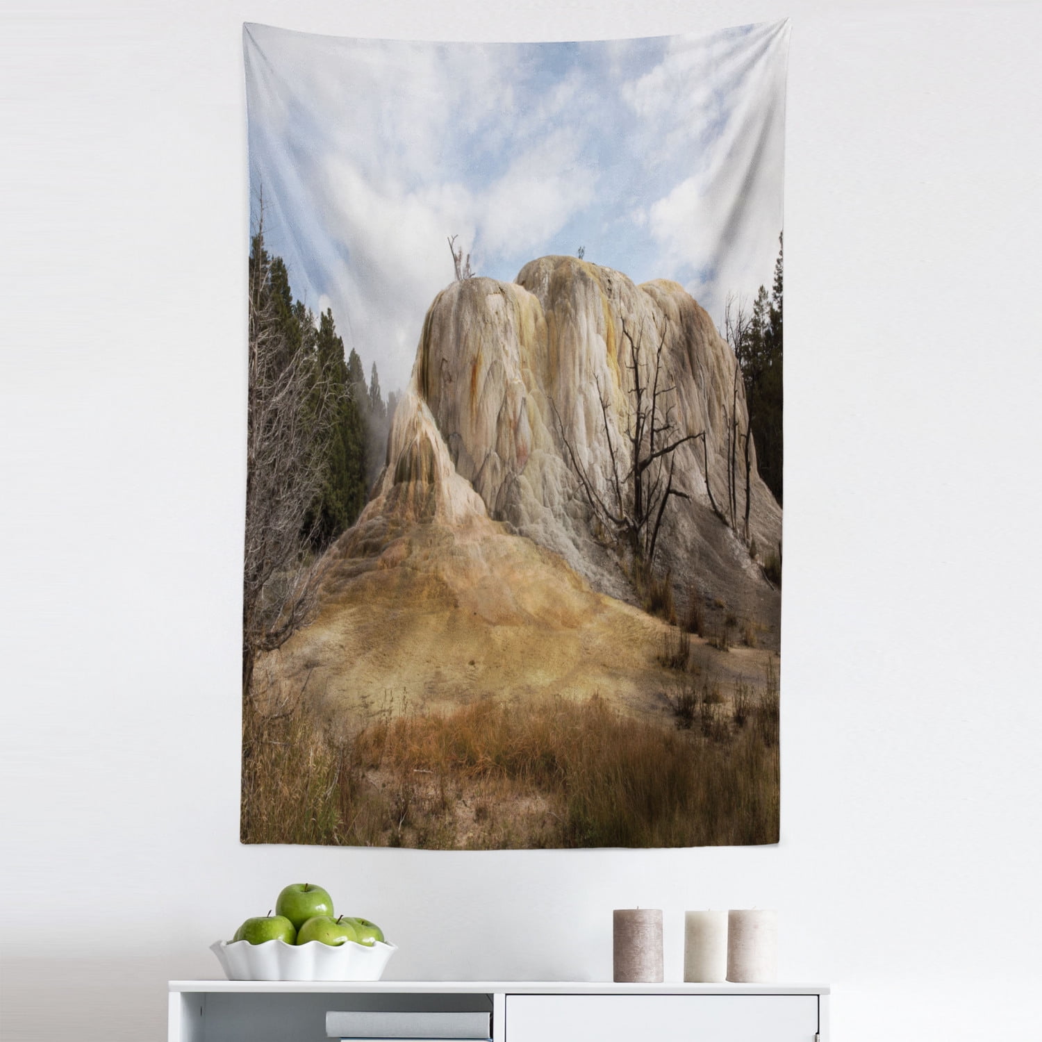 Yellowstone Tapestry, Big Rock in Orange Spring Mound Yellowstone ...