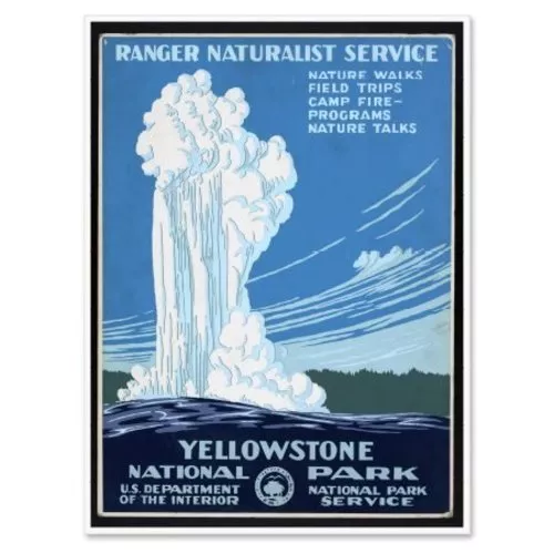 Yellowstone Vintage Old Faithful Vintage Design Car Sticker Phone Decal ...