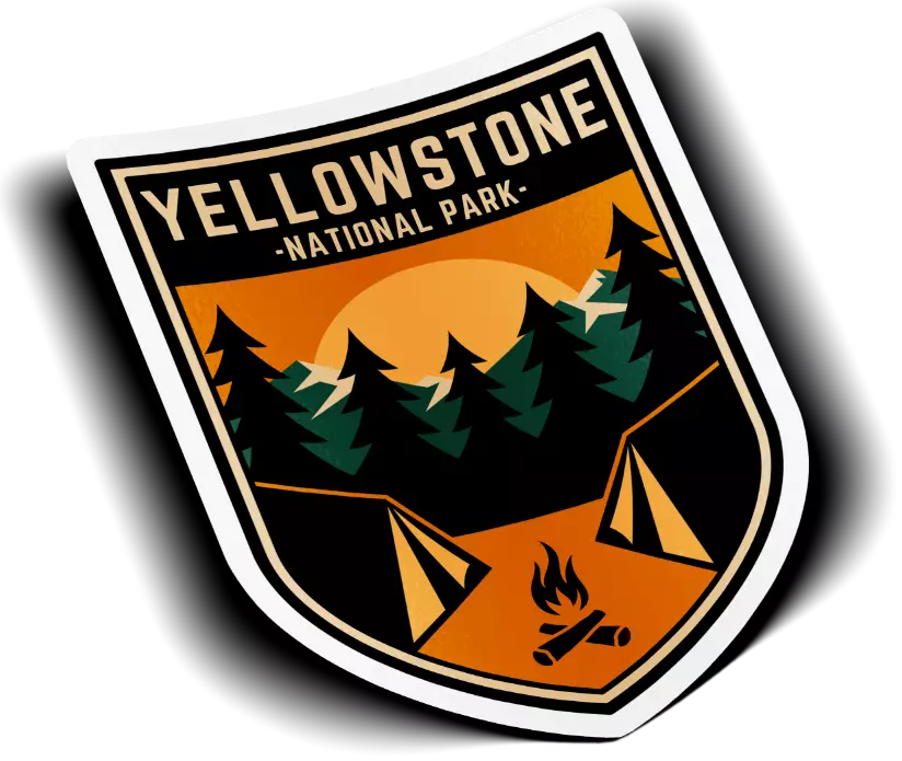 Yellowstone Wyoming National Park Sticker Outdoors Camping Phone Decal ...