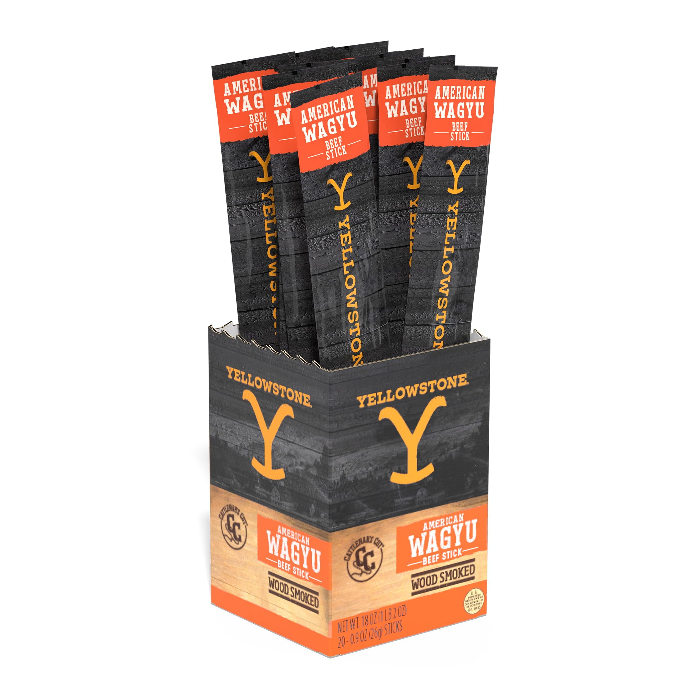 Yellowstone by Cattleman's Cut BCF26 American Wagyu Beef Sticks, 0.9 ...