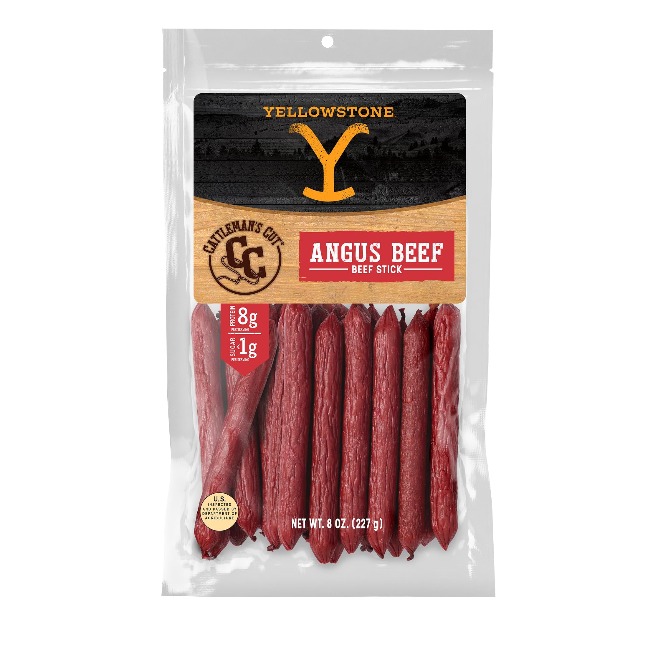 Yellowstone by Cattleman's Cut MFF30 Angus Beef Sticks, 8 Ounce ...