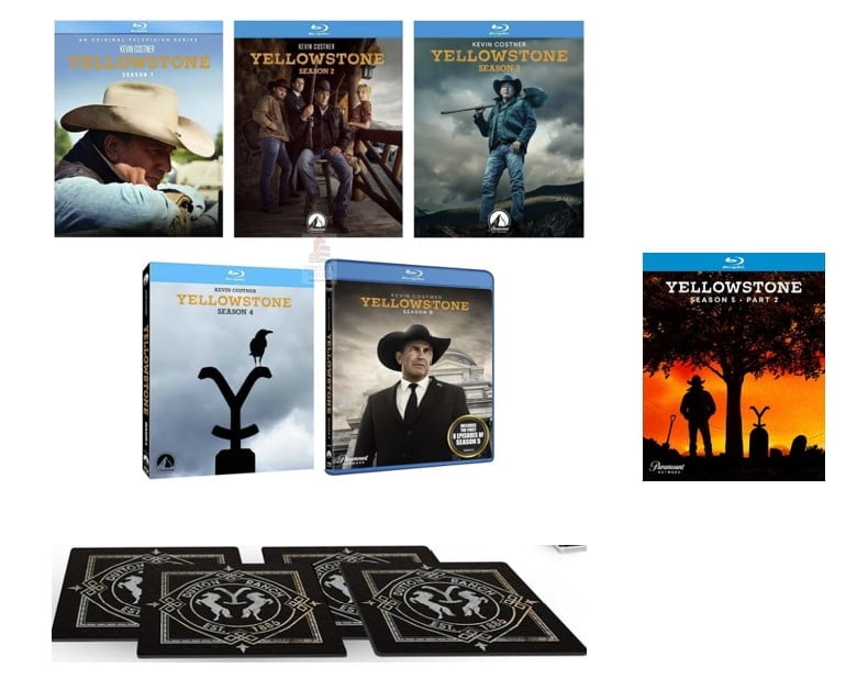 Yellowstone the Complete 1-5 Part 1 and Part 2 (Blu ray) + Limited ...