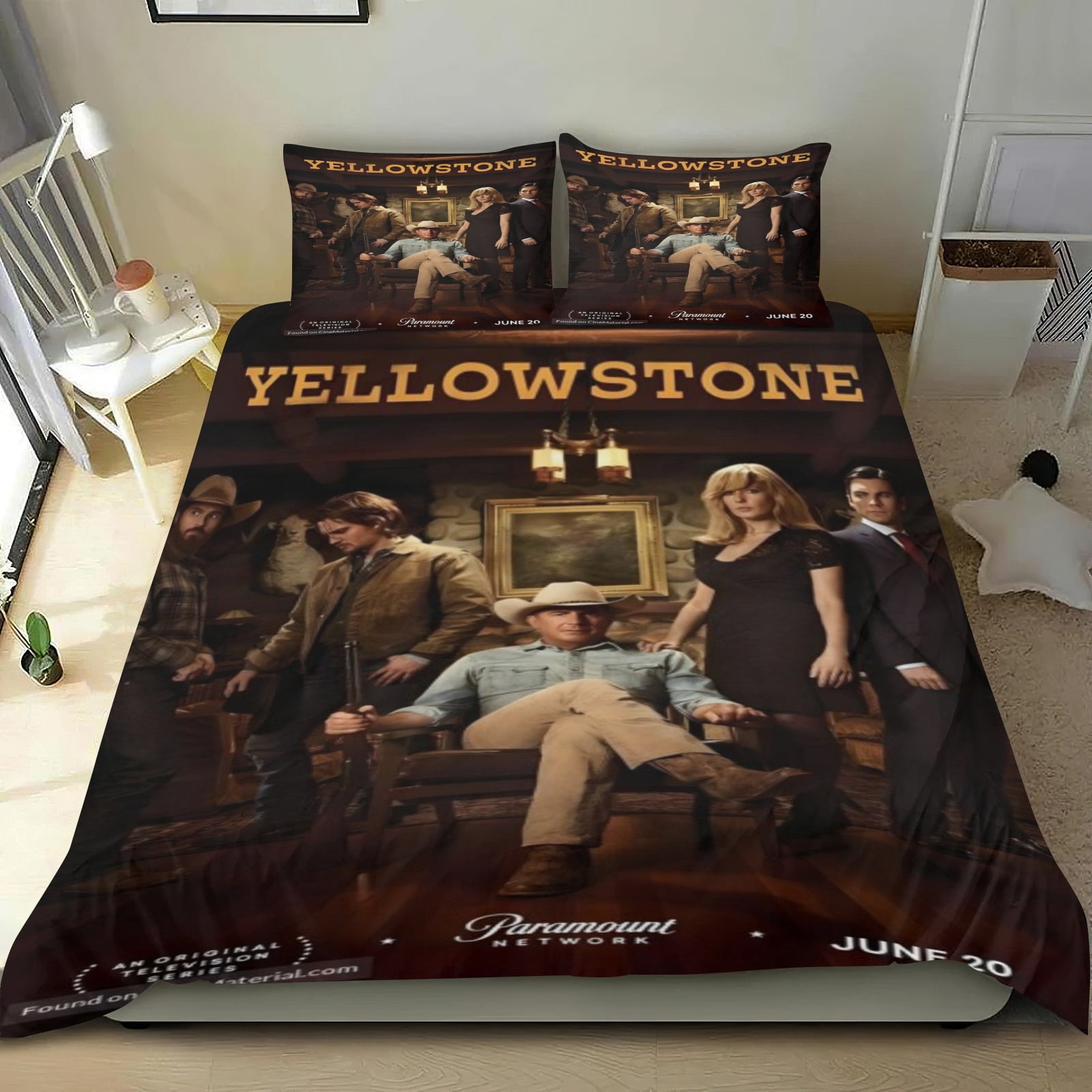 Yellowstone thin bedding set has an iconic print,One duvet cover and ...