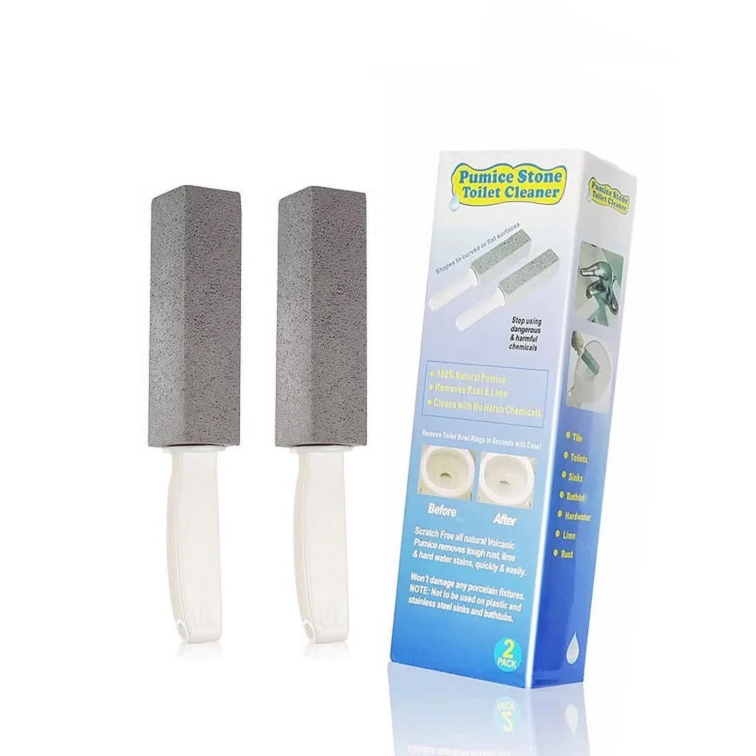 Pumice Cleaning Stone with Handle Toilet Bowl Cleaner Hard Water Ring ...