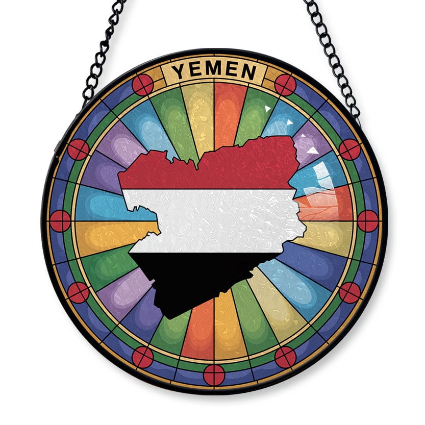 Yemen Travel Decor Suncatcher Stained Glass Window Hanging, Gift for ...