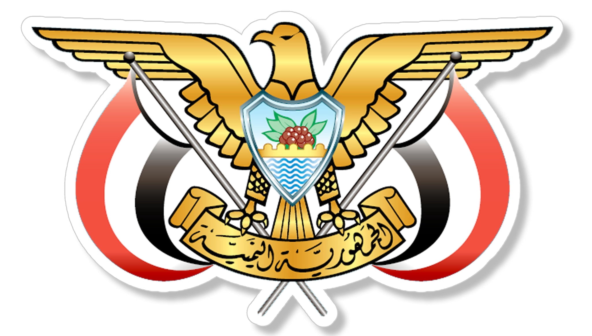 Yemeni Emblem yemen flag Coat of Armn yem ye coa car truck vinyl ...