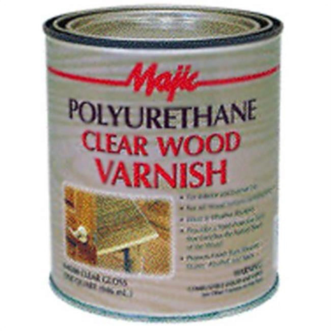 Yenkin-Majestic 8-0386-2 1 qt. Polyurethane Clear Wood Varnish, Satin ...