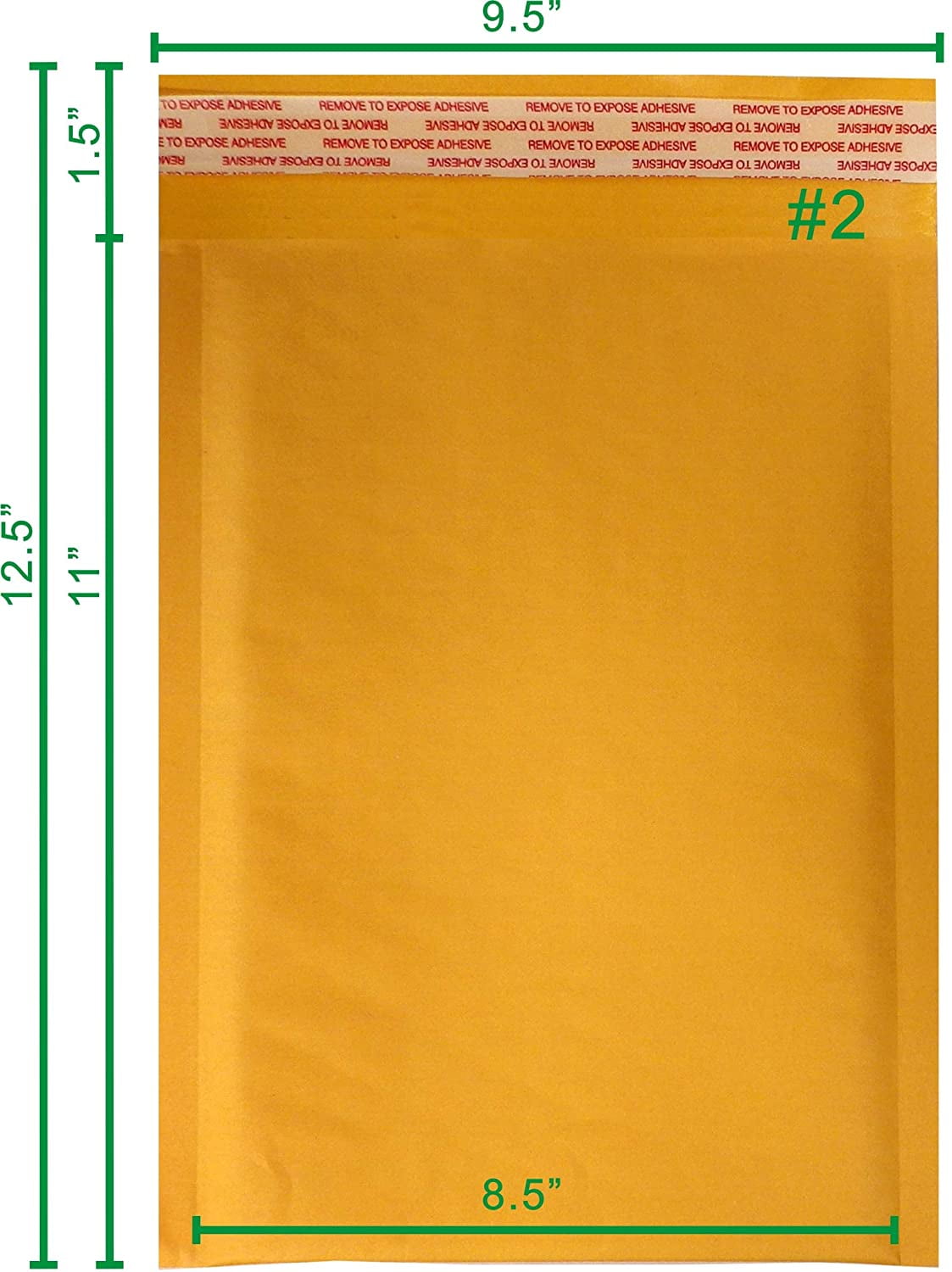 Yens Kraft Bubble Mailers, #2 (8.5 in. x 11 in.) Shipping Mailer 5 ...