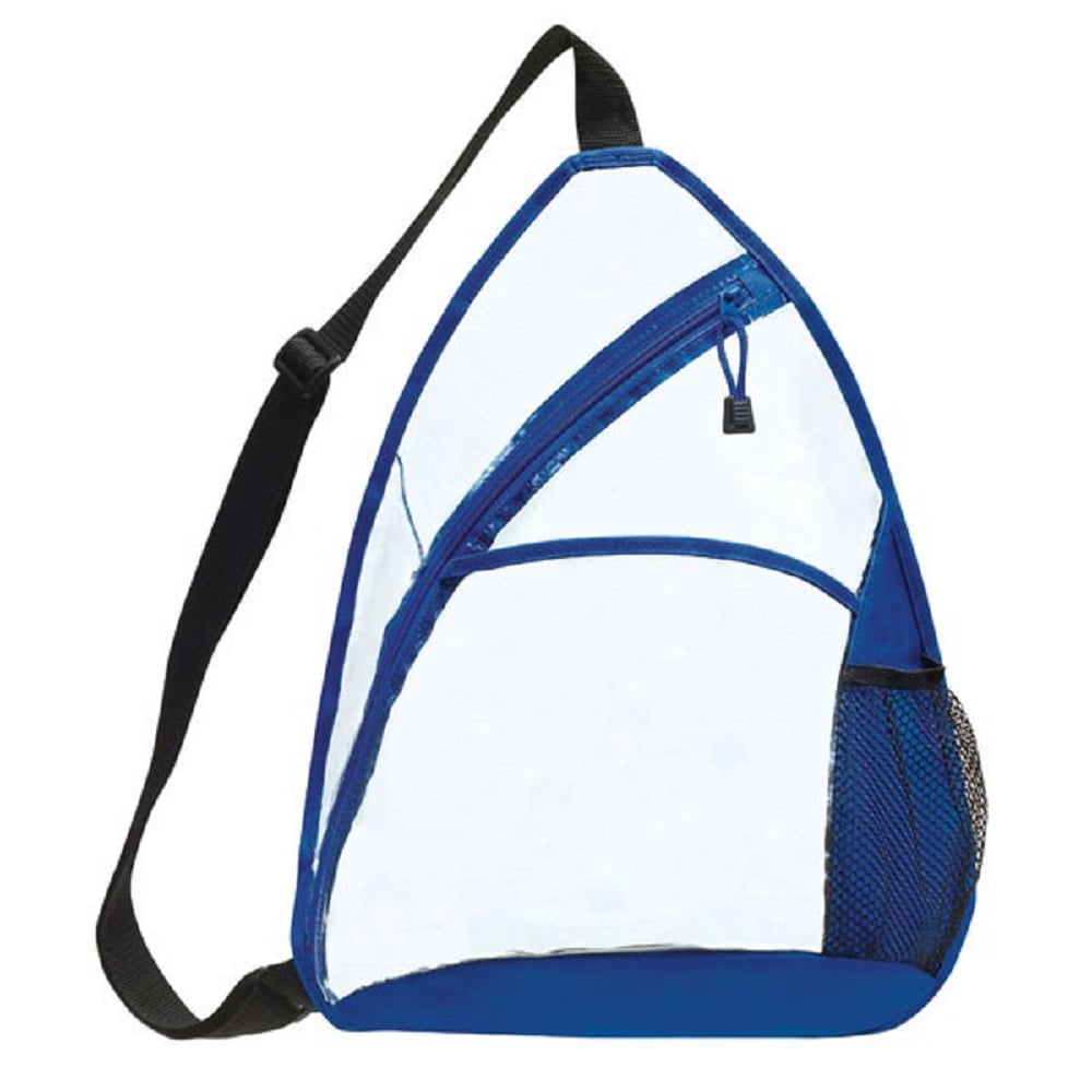 Yens Transparent Sling Backpack CBP-876 (Clear/Royal Blue) - Walmart.com