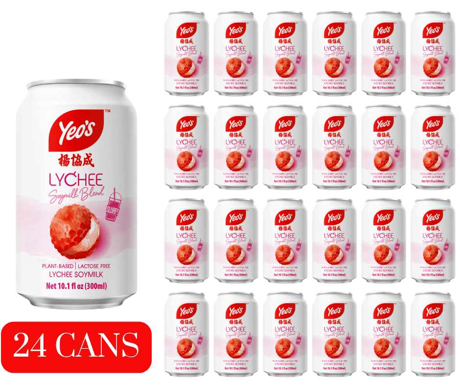Yeo's Lychee Soy Milk Drink | 24 cans 10.1 fl oz - Walmart.com