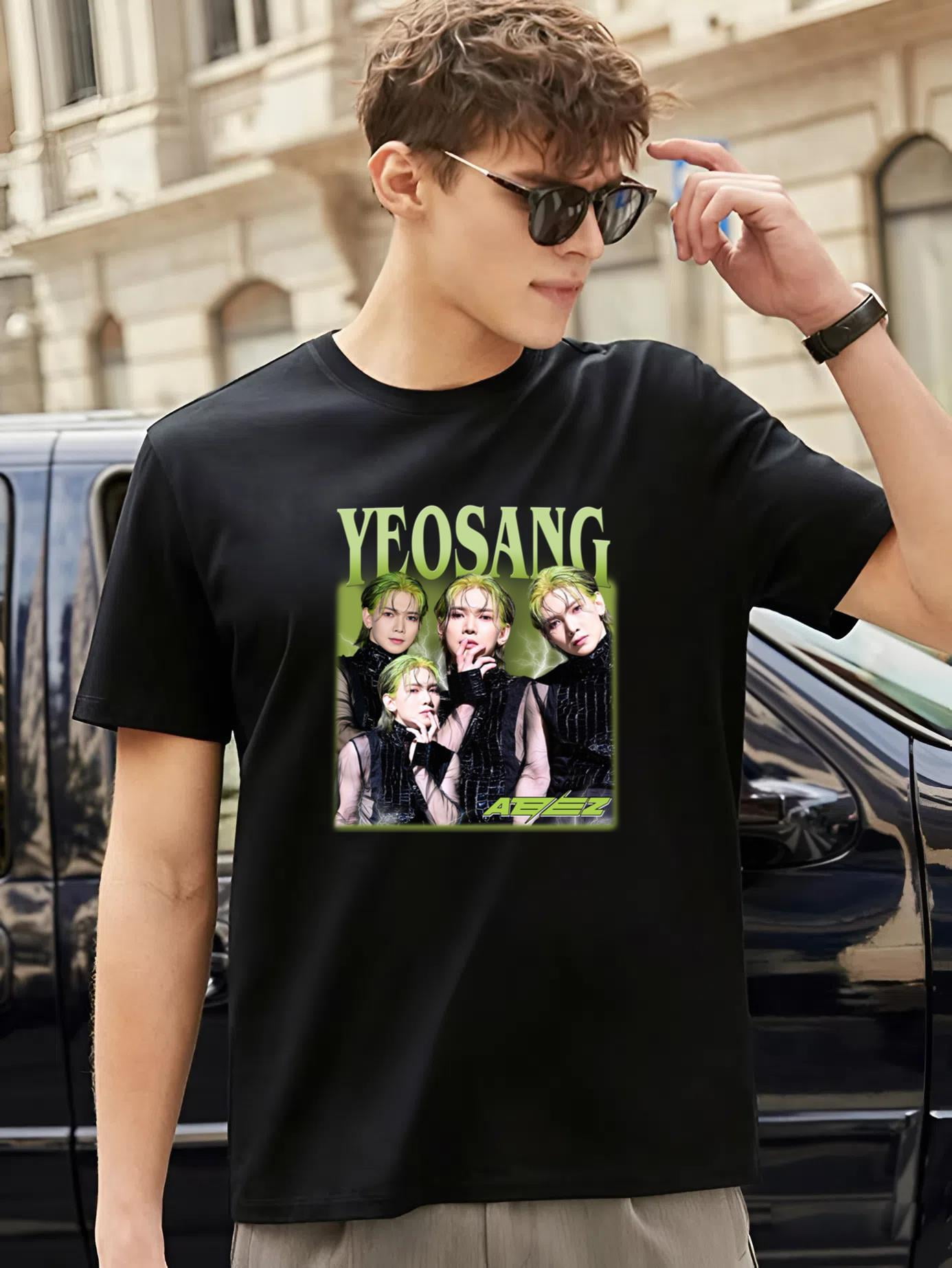 Yeosang From Ateez Inspired, A Retro K-Pop Concert Graphic Style Unisex ...