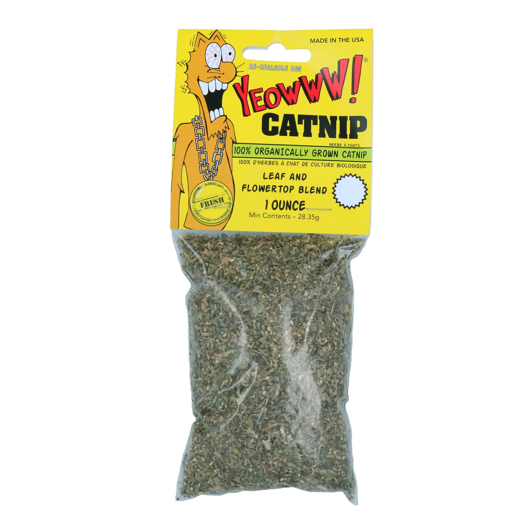 Yeow Resealable Easy to Use 100% Organic Catnip Cat Nip Cat Supplies 1oz Bag - Walmart.com