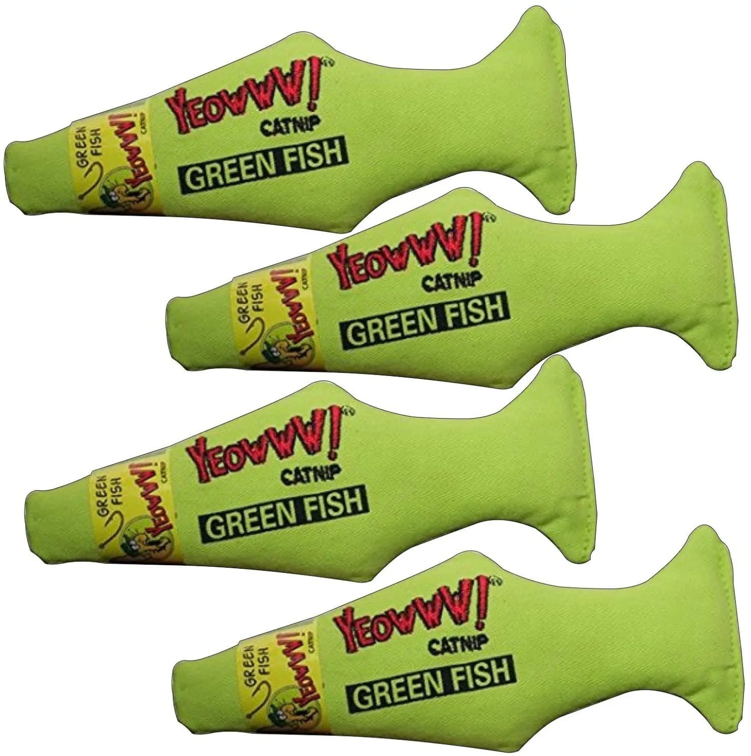 Yeowww! Catnip Green Fish Cat Toy - Walmart.com