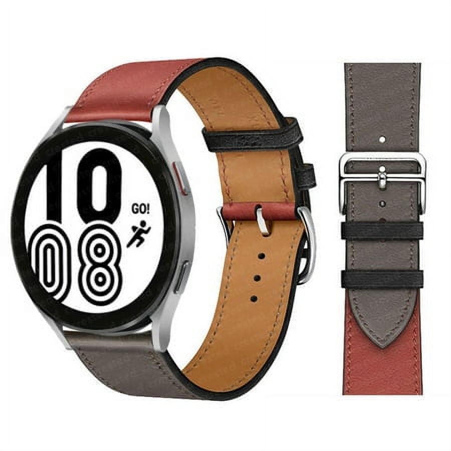 Yepband 20mm 22mm PU Leather Bands For Samsung Galaxy watch 6 5 4 40mm ...