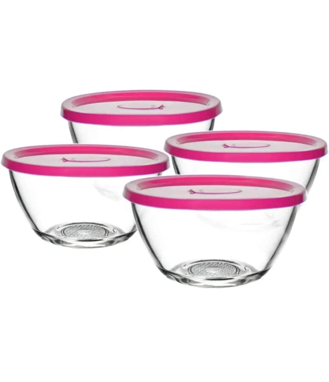 Yera Glassware Polo Glass Bowl with Lid 4 pieces 435 ml - Walmart.com