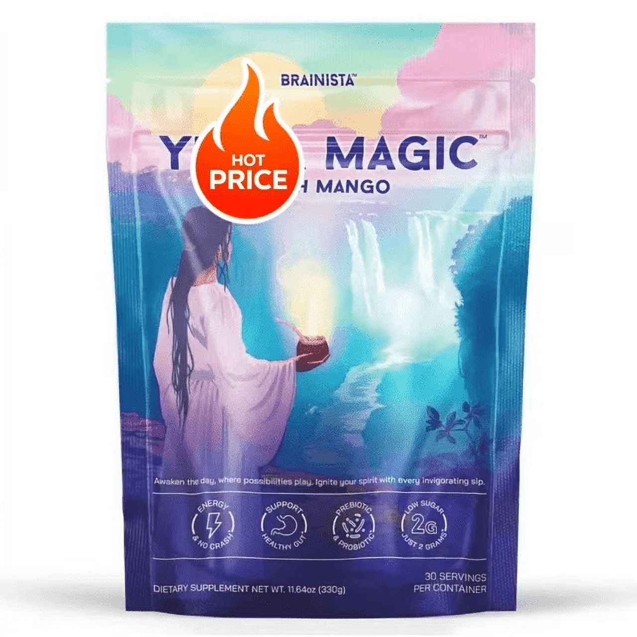 Yerba Magic | Yerba Mate Instant Tea Powder |Yerba Magic super Peach Mango 30 30 Servings cups ...