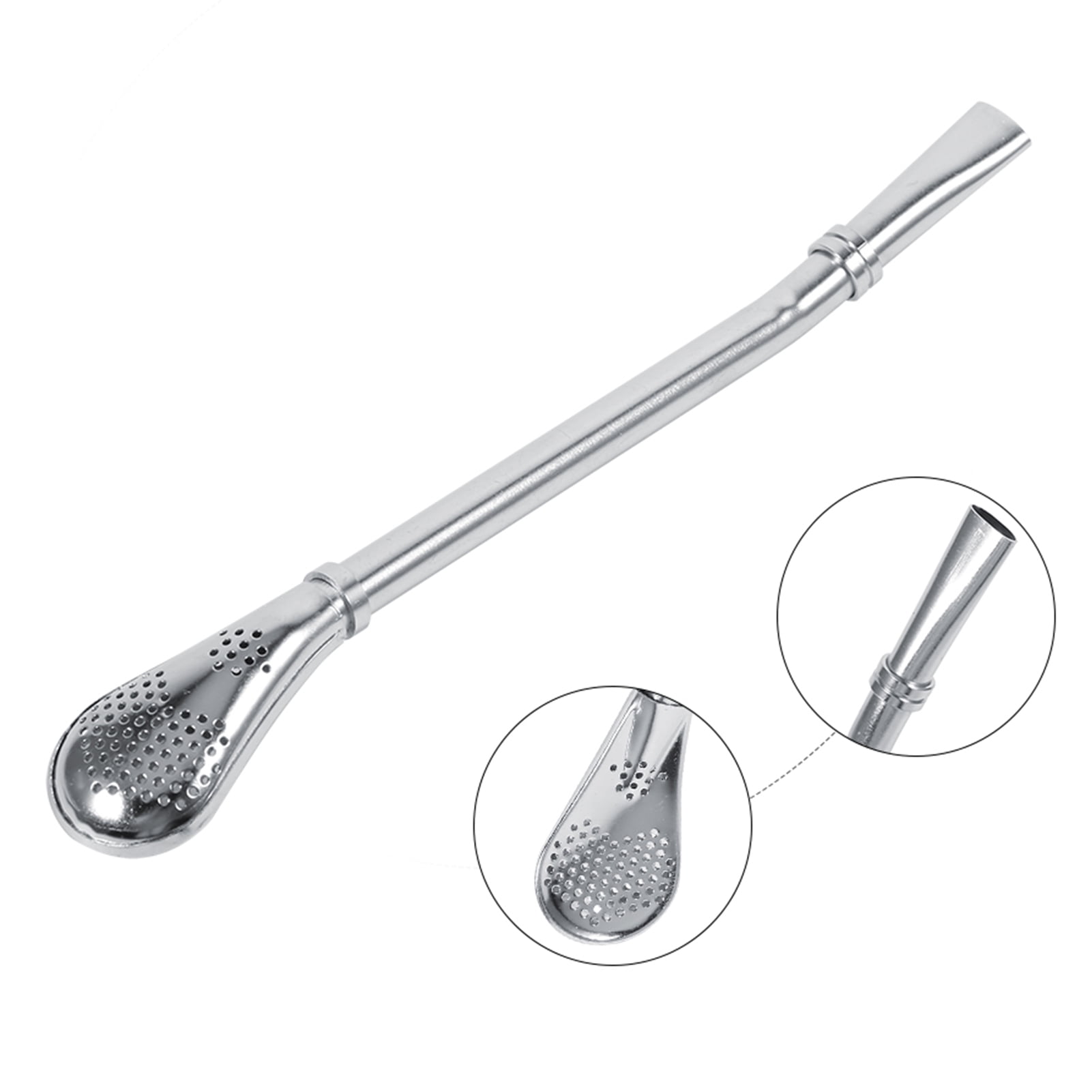 Yerba Mate Bombilla, Stainless Steel Filtered Silver Yerba Mate ...