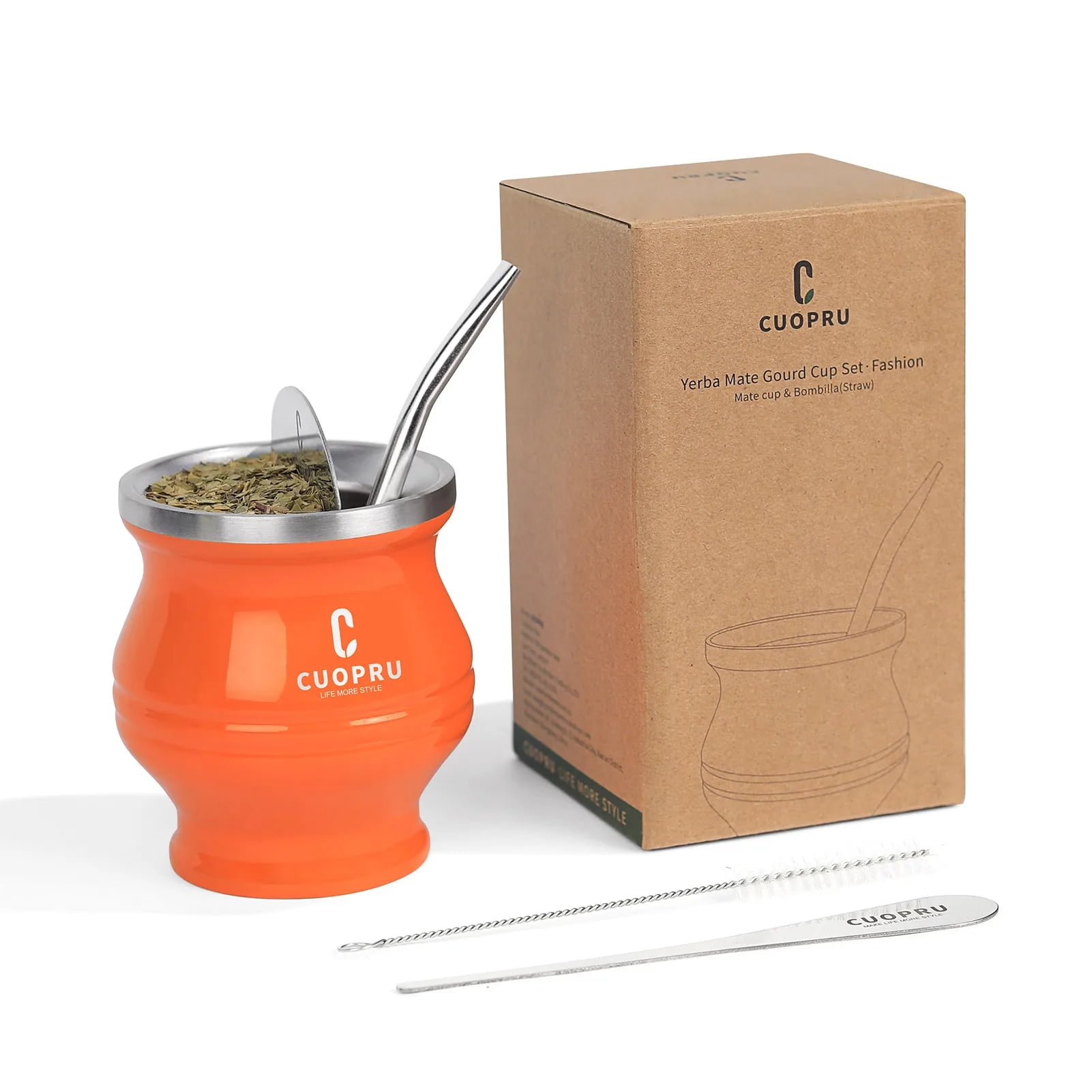 Yerba Mate Cup Bombilla Set - The 5 in 1 Yerba Mate set includes a ...