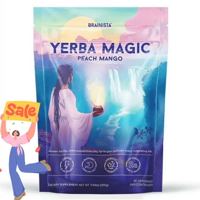 Yerba Mate Instant Tea Powder, 3-in-1 Super Drink - Brain Fog Buster, Clean Energy, and Gut ...