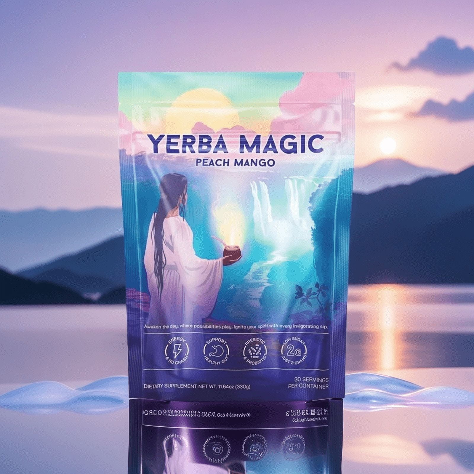 Yerba Mate Instant Tea Powder, 3-in-1 Super Drink, Superfood Energy ...