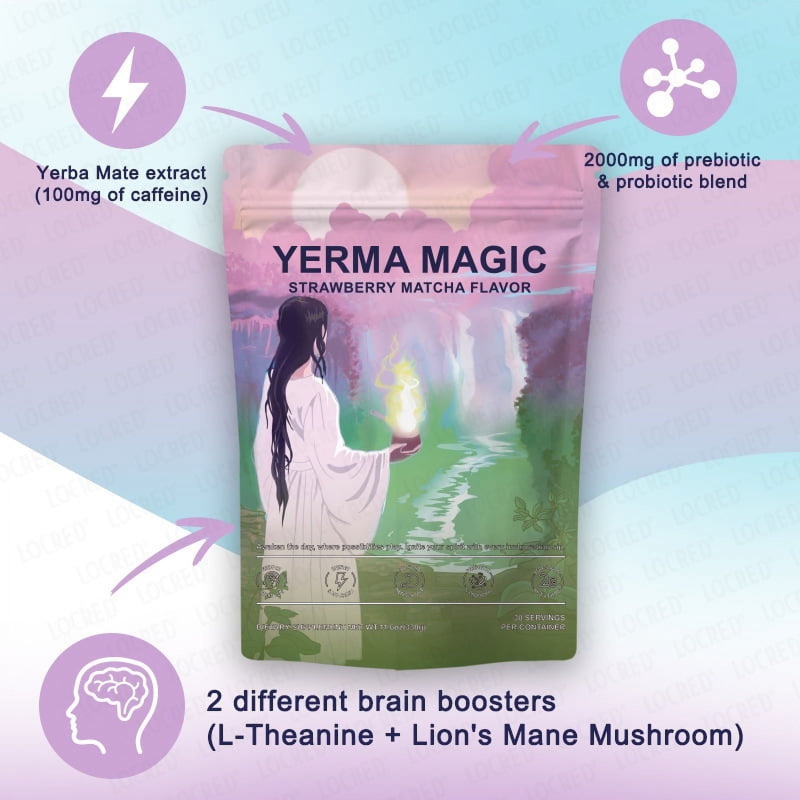 Yerba Mate Instant Tea Powder, 3-in-1 Super Drink, Superfood Energy ...