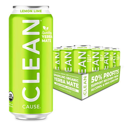 Lemon Lime Sparkling Yerba Mate - Organic, Low Calorie & Low Sugar ...