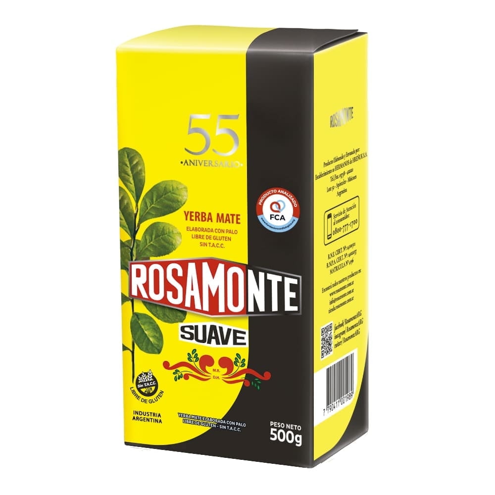 Yerba Mate Rosamonte Suave 500gr | 1.1 lb - Walmart.com
