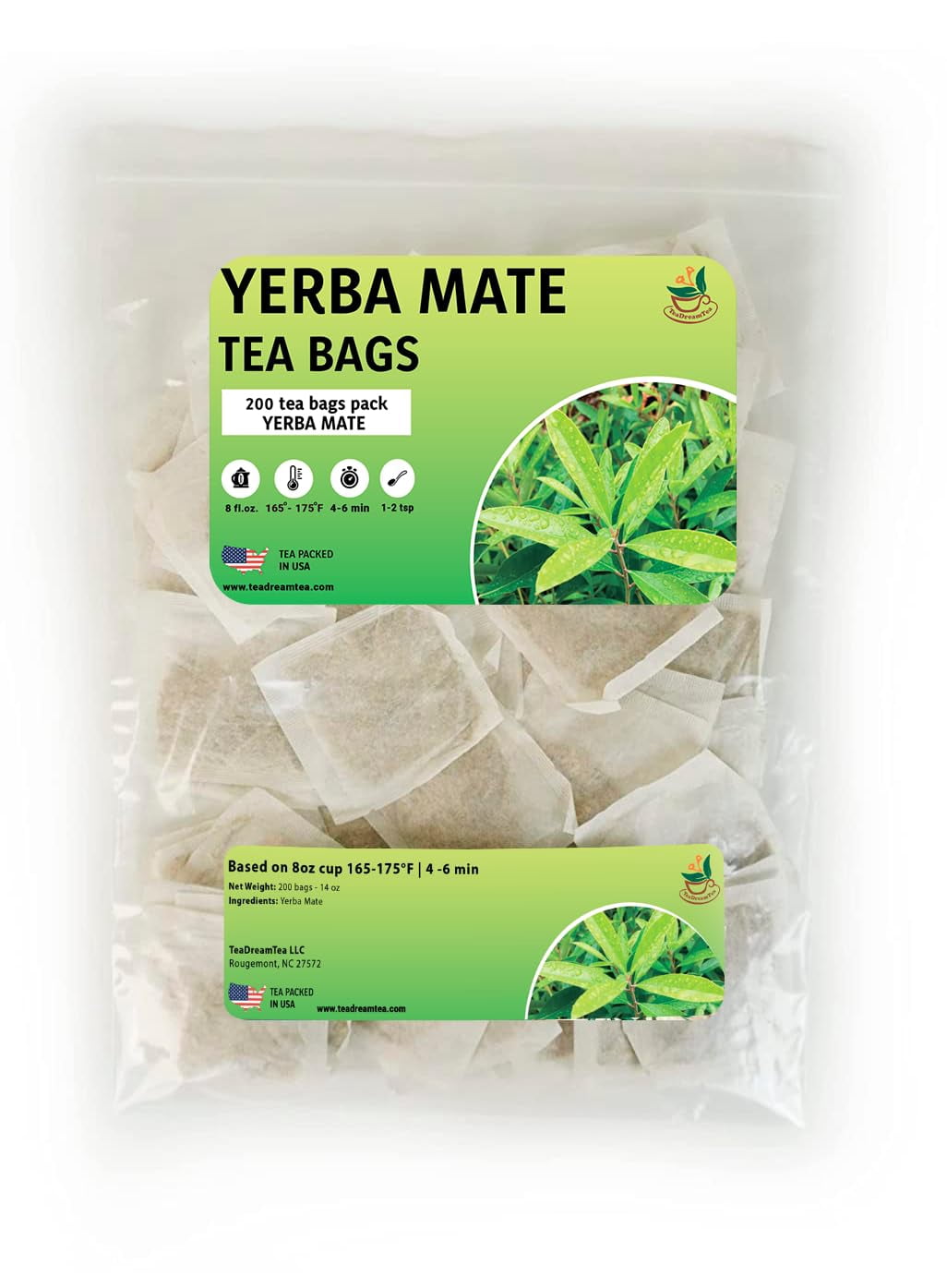 Yerba Mate Tea - Green Cut & Sifted - Unsmoked Energy Boost - 200 Tea ...