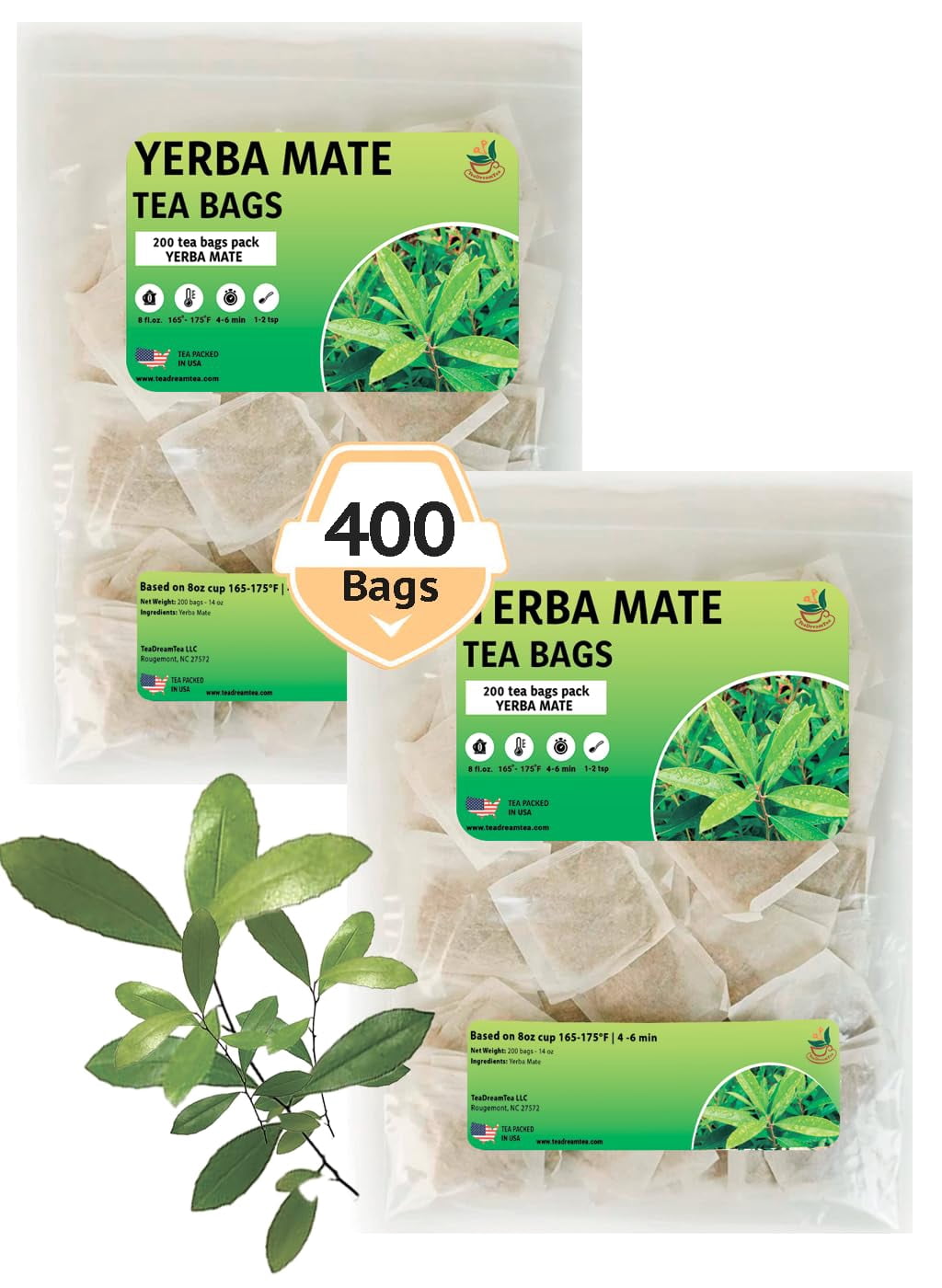 Yerba Mate Tea - Green Cut & Sifted - Unsmoked Energy Boost - 400 Tea ...