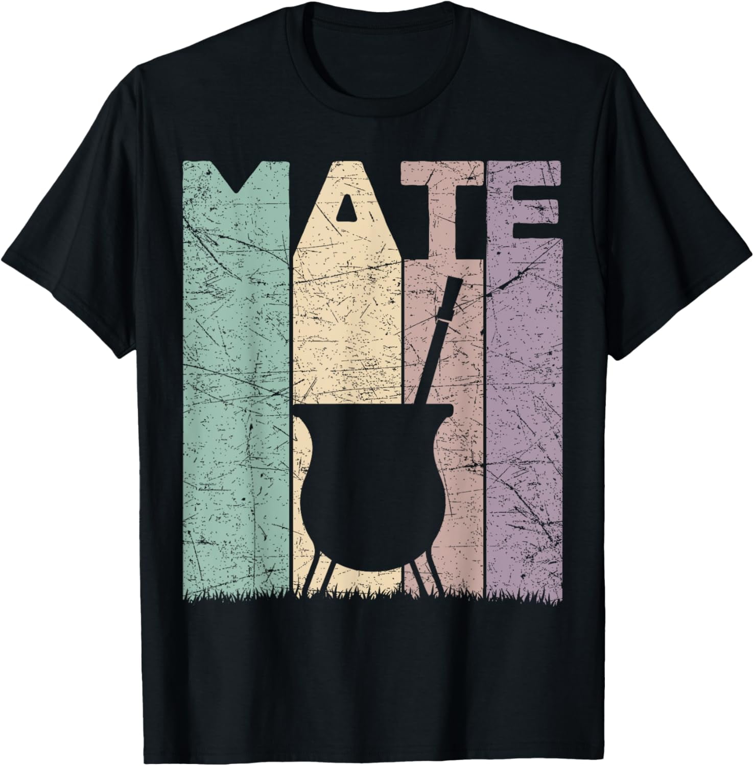 Yerba Mate Vintage Mate Gourd Retro Argentina Mate T-Shirt men and ...