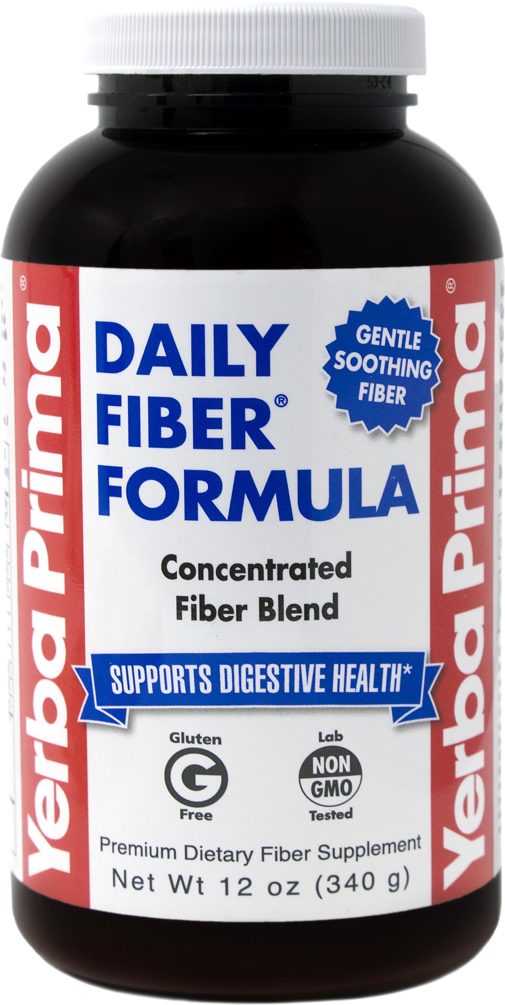 Yerba Prima Daily Fiber Formula Powder - 12 oz - Digestive Support ...
