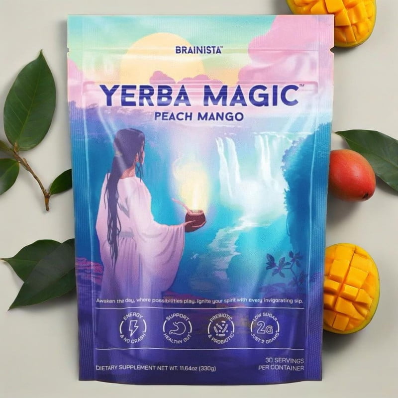 YerbaMate Instant Tea Powder|Yerba Magic|Peach Mango Flavor| 30 ...