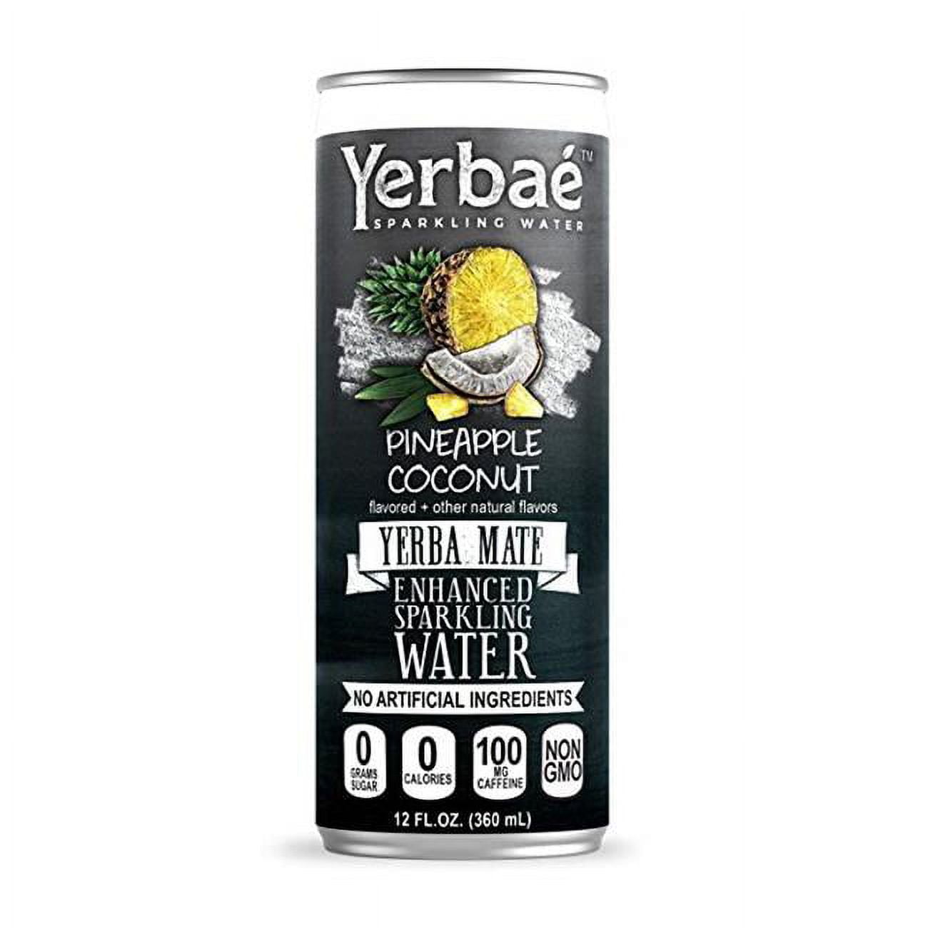 Yerbae Enhanced Pineapple Sparkling Water, 12 fl. oz - Pack of 12 ...