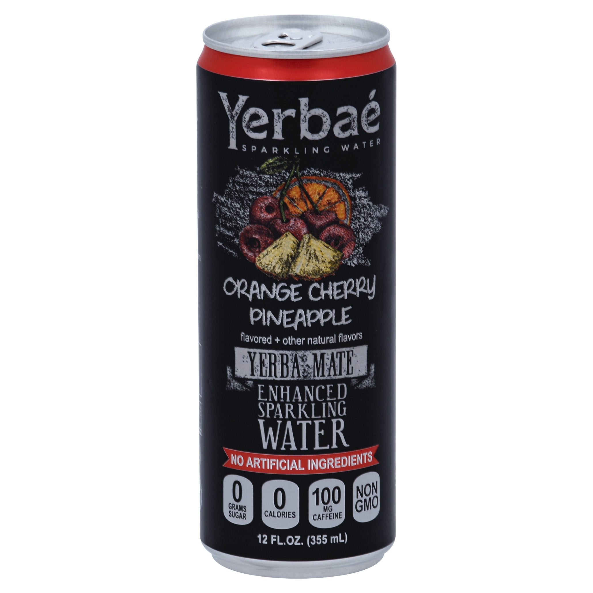 Yerbae Enhanced Sparkling Water Cherry Pineapple 12 fl oz (Pack Of 12 ...