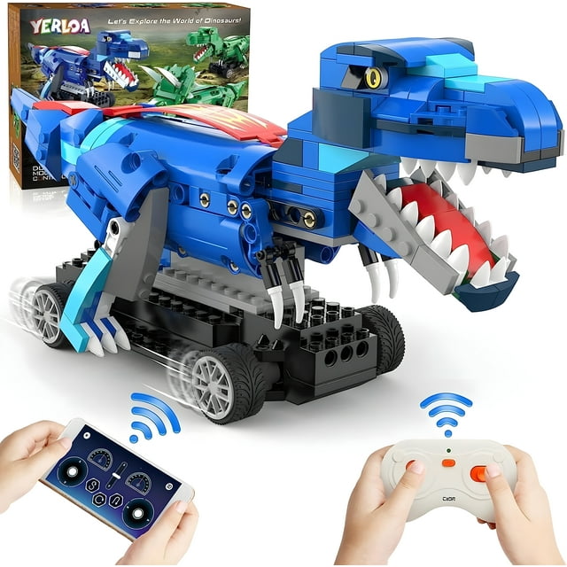 Yerloa Dinosaur STEM Building Toys for Boys 8-12, 343 Pieces Remote ...