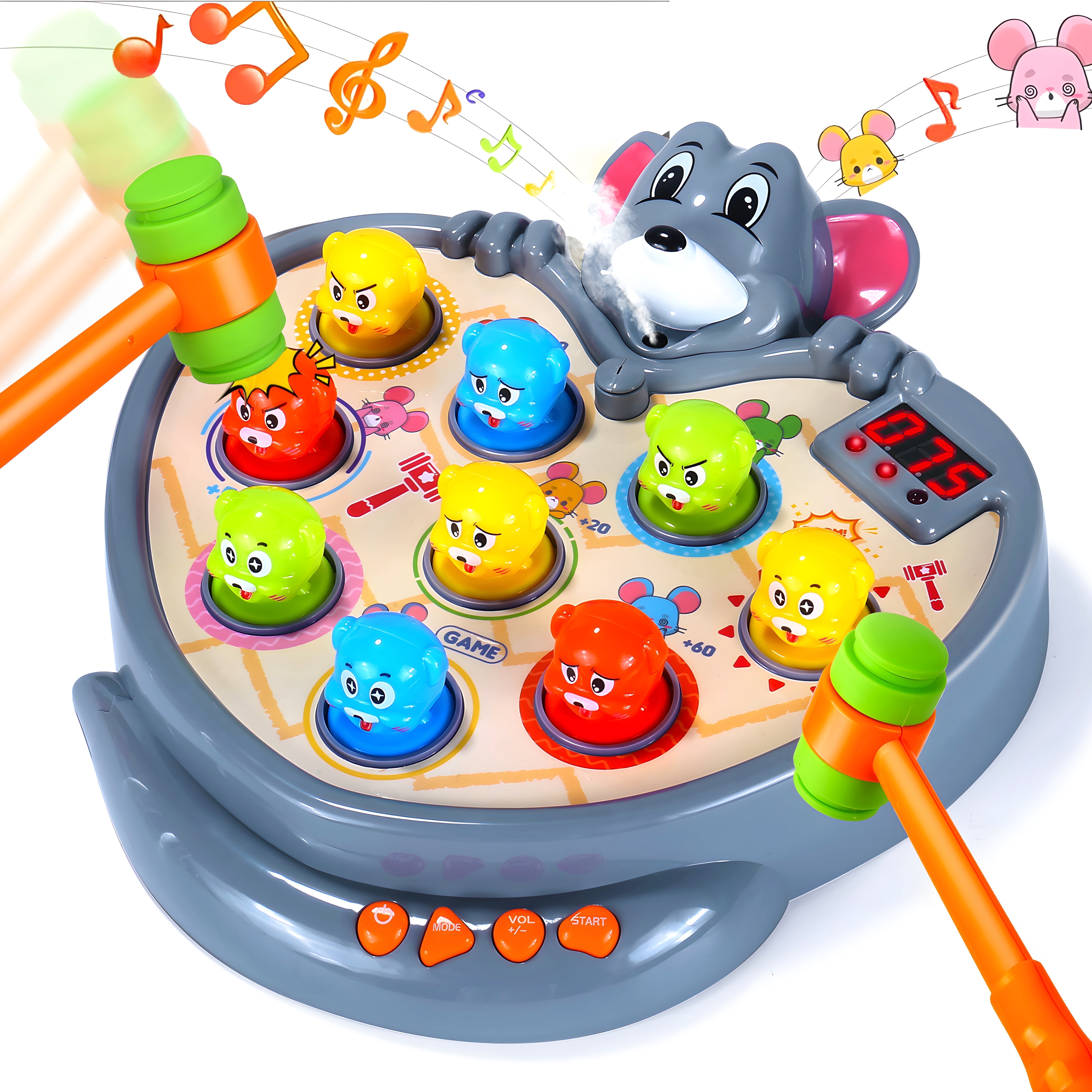 Yerloa Whack a Mole Game for Toddlers 2 3 4 5 Year Old Boy Toys ...