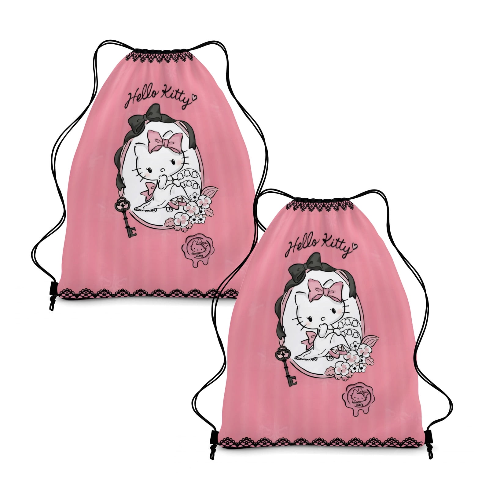 Yerwa 12Packs hellokitty Candy Drawstring Bag, Double side Different ...