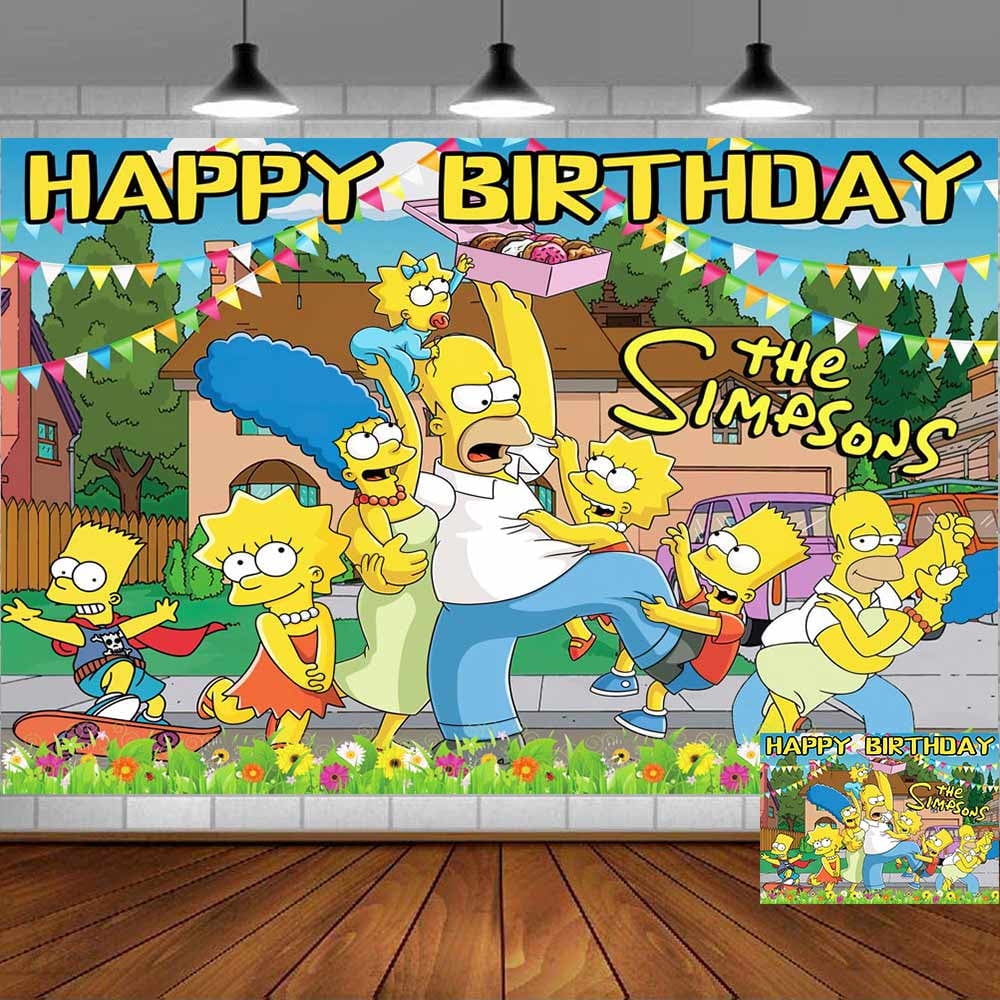 Yerwa Backdrop for Simpson Birthday Party Decorations for Cartoon ...