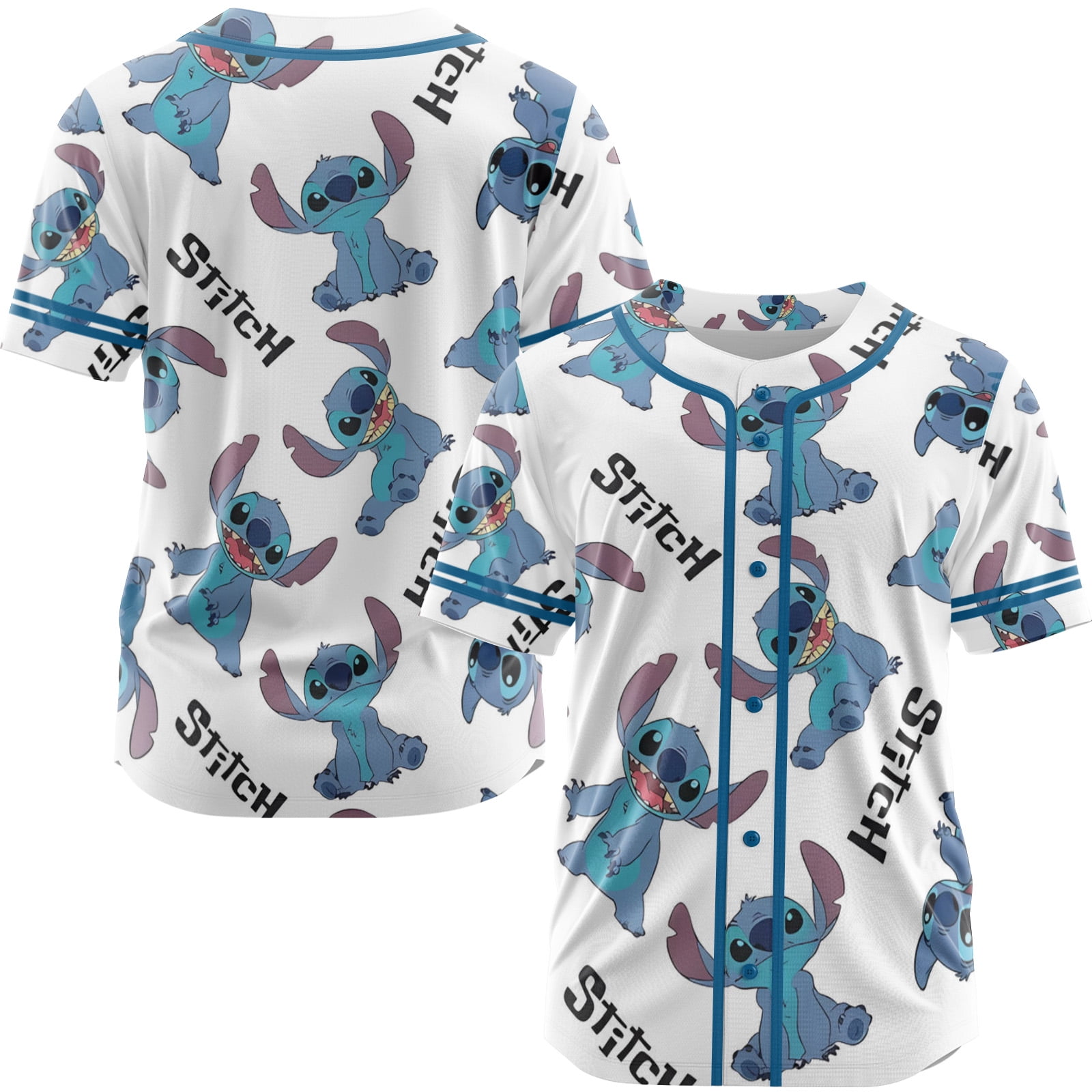 Yerwa Cartoon Stitch Shirt - Ladies Classic cartoon Stitch Baseball ...